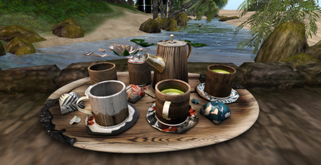 Second Life Marketplace - 30_8f8 - Trea Time - Calming Matcha Tea Set